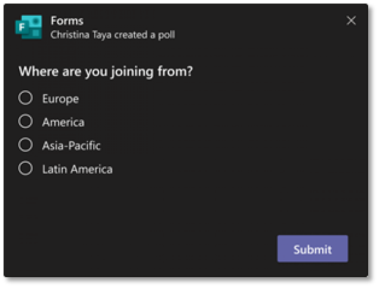 Forms Polls in Microsoft Teams Meetings Now Available - 365 Architechs Archives