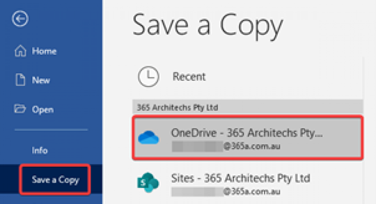 Save a File to OneDrive - 365 Architechs Archives